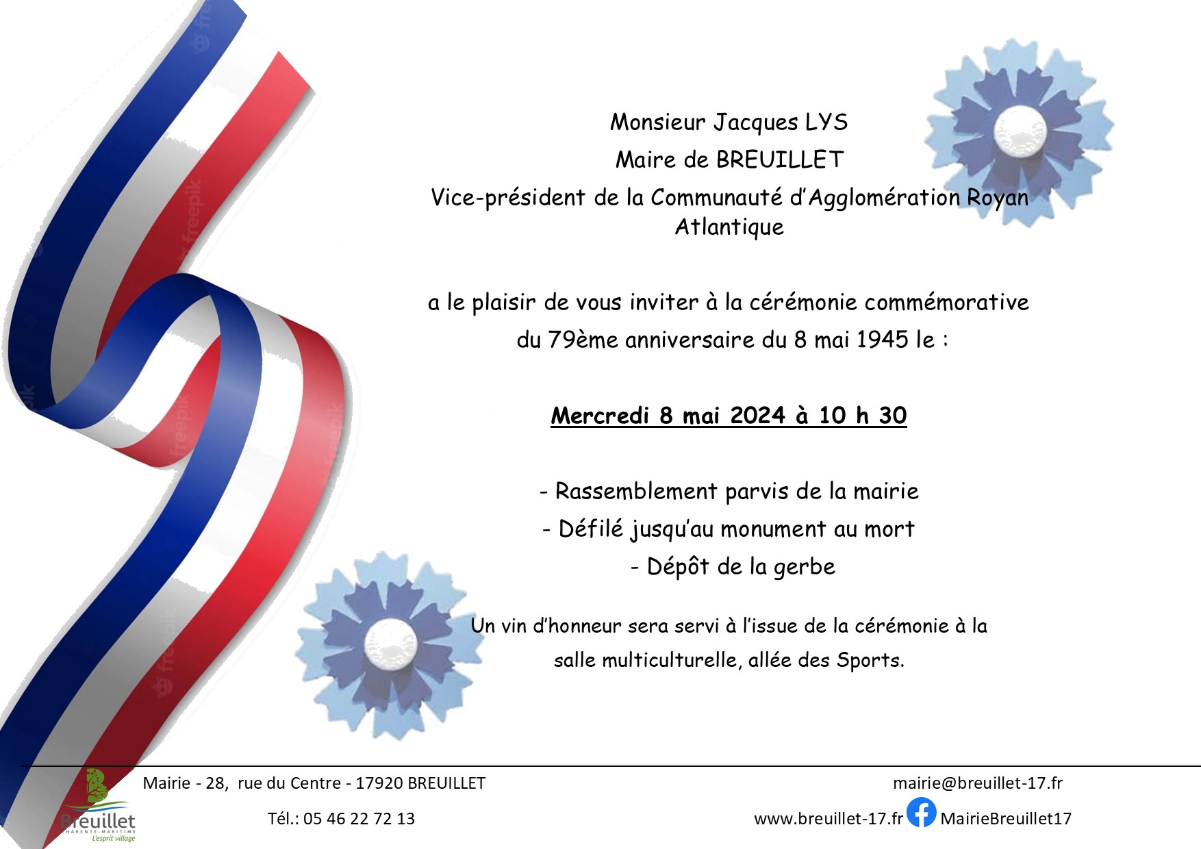 Commémoration de la Victoire du 8 mai 1945 - Commune de Breuillet ... Commémoration de la Victoire du 8 mai 1945 - Commune de Breuillet ...